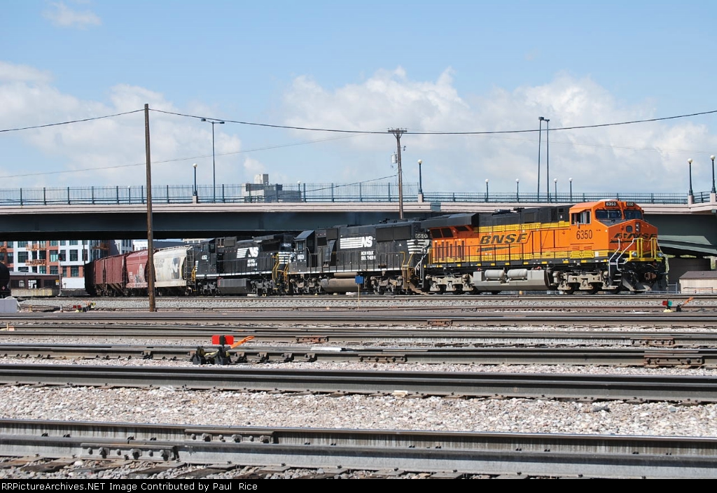 BNSF 6350 Point On A Freight Arriving Denver's BNSF Yard